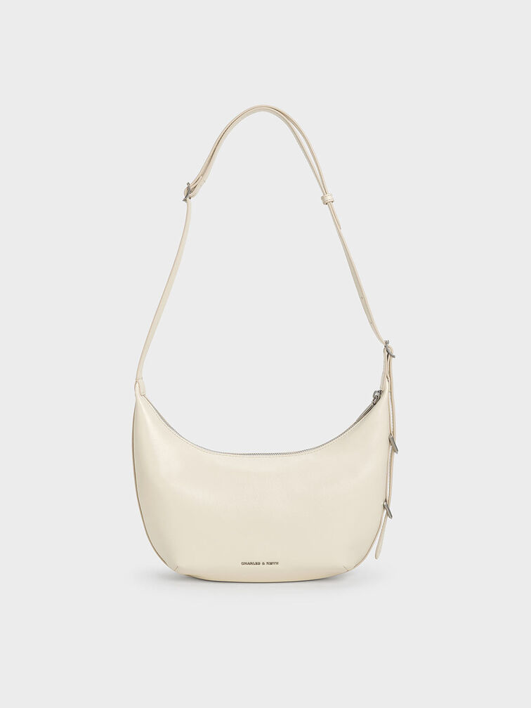 Cream Bryna Curved Hobo Bag - CHARLES & KEITH TH