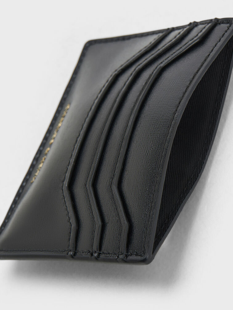 Black Carli Multi-Slot Card Holder - CHARLES & KEITH TH