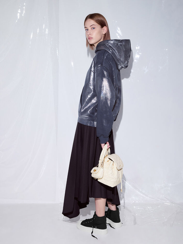 กระเป๋าเป้ Cream Aubrielle Quilted Backpack - CHARLES & KEITH TH