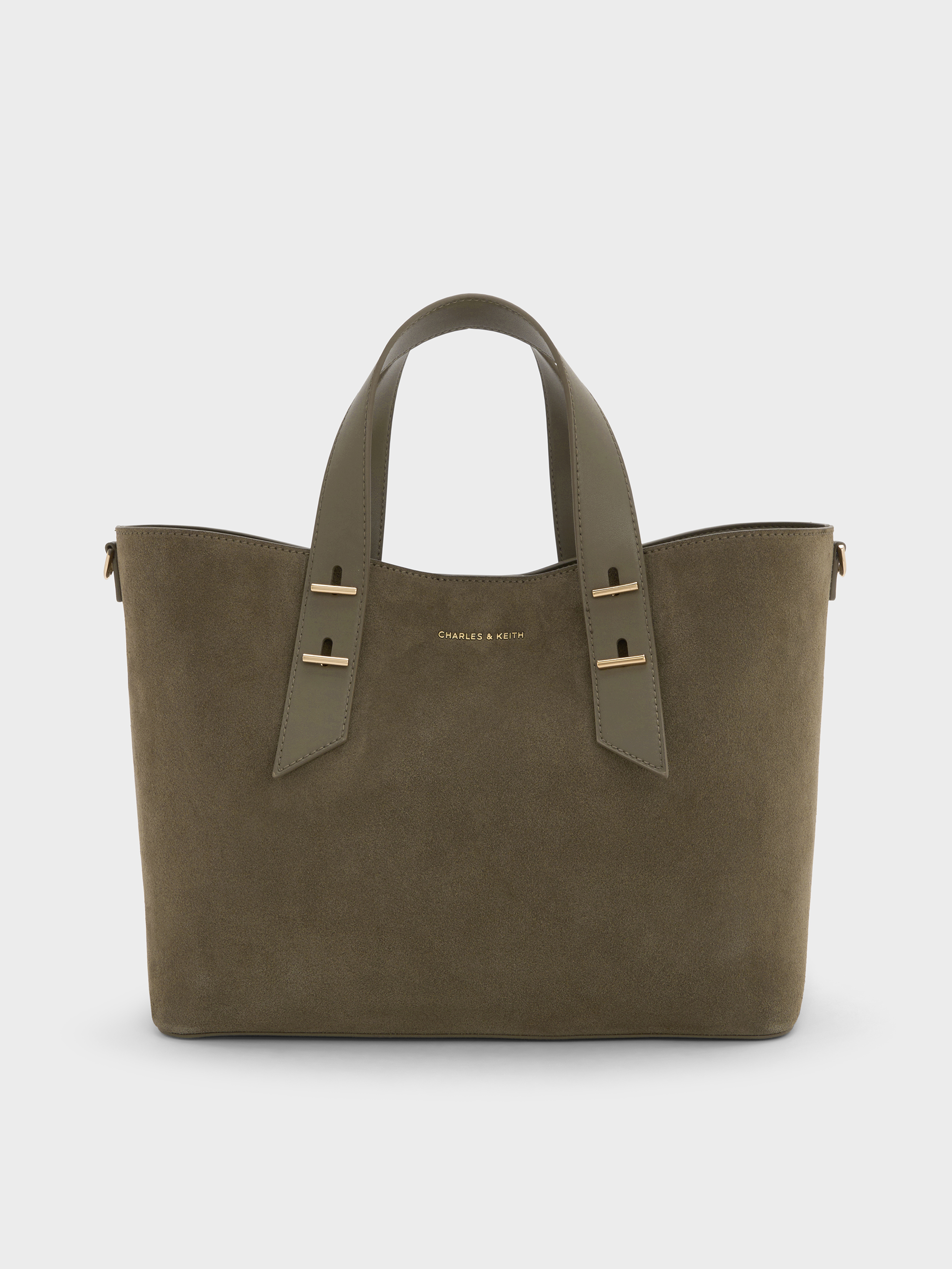 กระเป๋าโท้ทรุ่น Shania - สีดีพโอลีฟ - CHARLES & KEITH TH