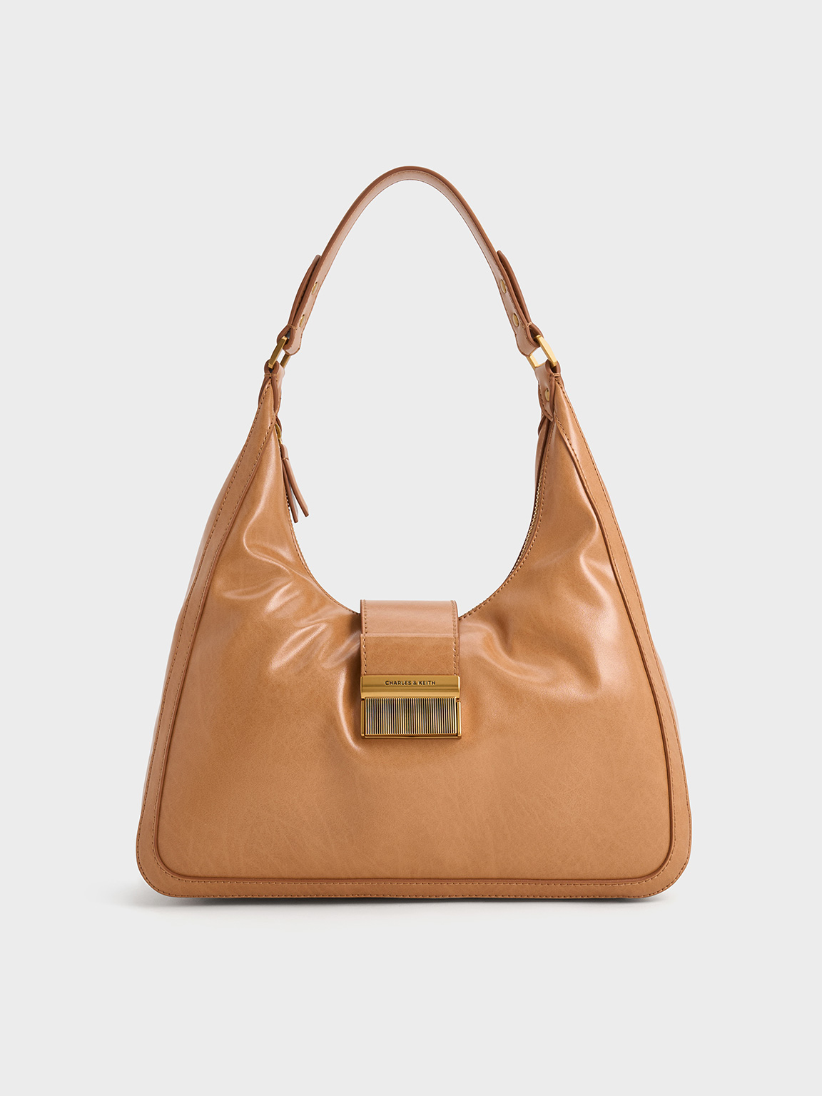 Toffee Charlot Hobo Bag - Toffee - Bags - CHARLES & KEITH TH