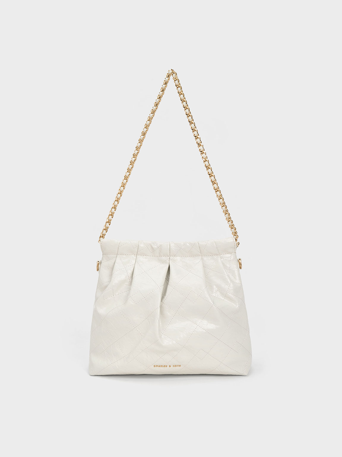 กระเป๋าสะพายไหล่สายโซ่รุ่น Duo - สีขาว - CHARLES & KEITH TH