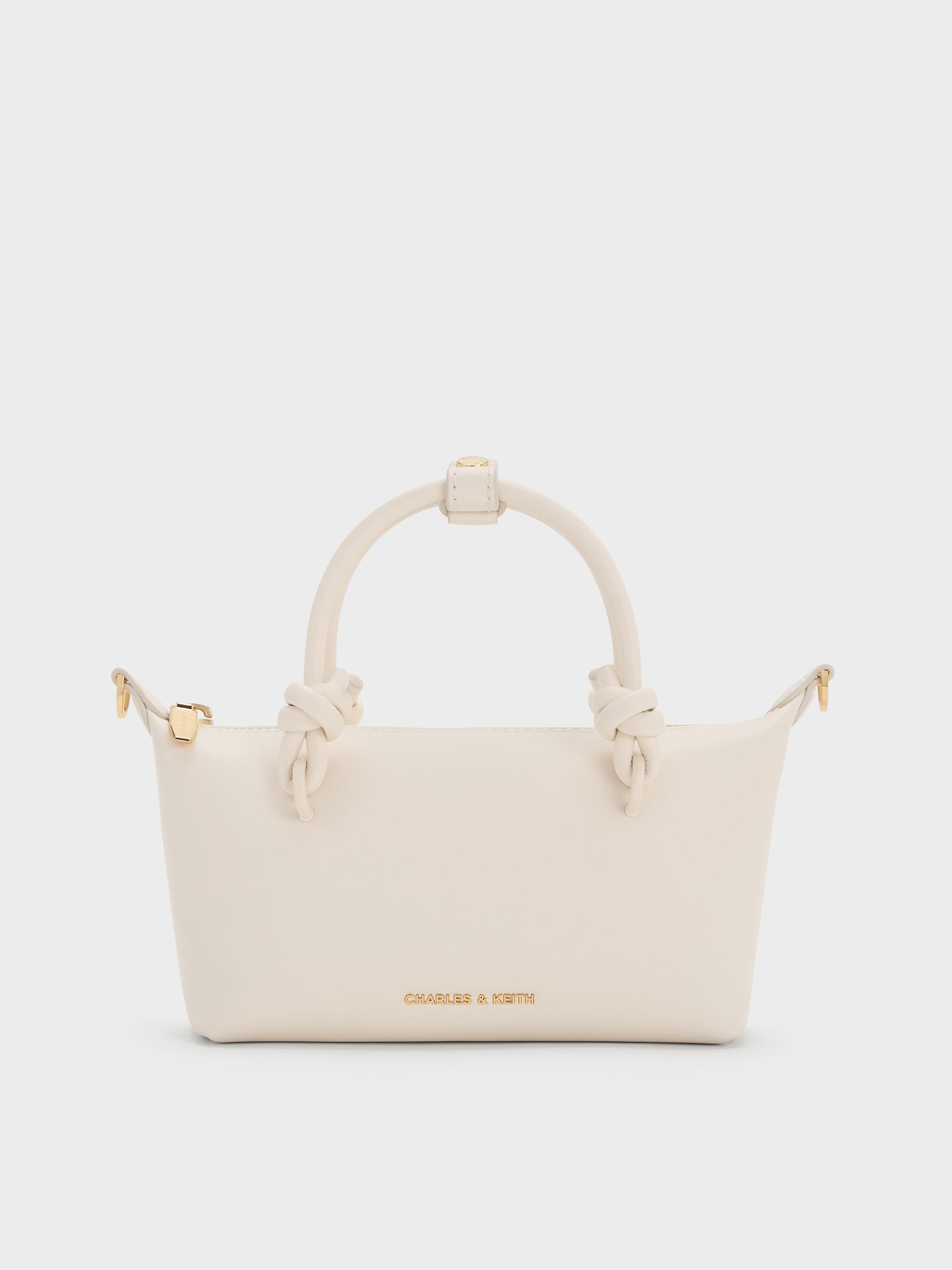 Sammie Knotted-Handle Tote Bag - Cream - CHARLES & KEITH TH